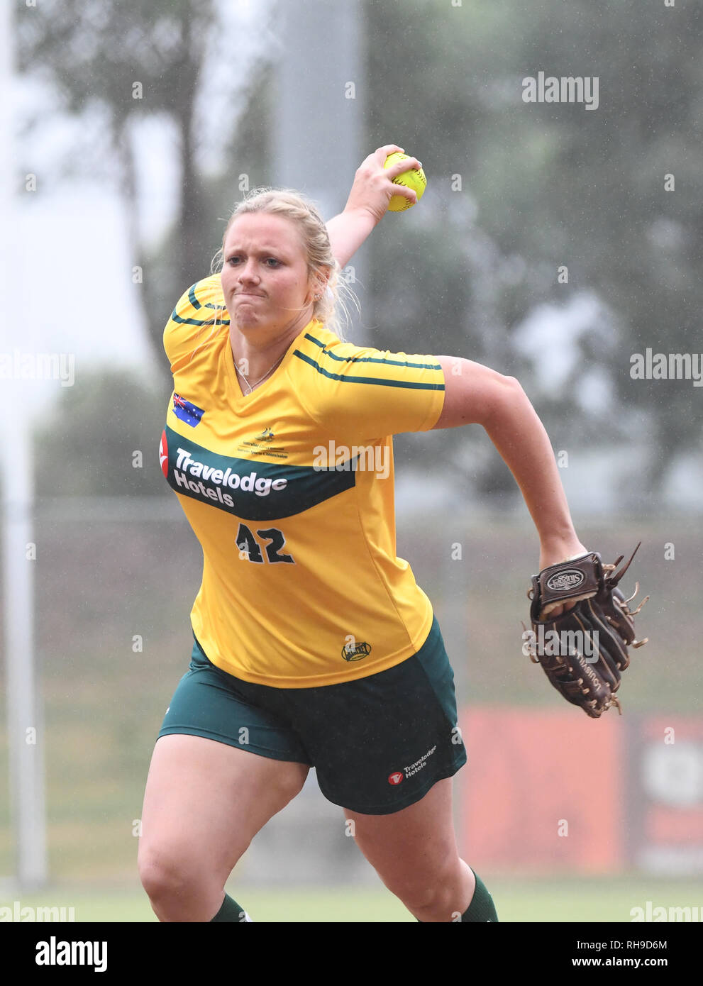Jayme Reddacliff of Australia All Stars seen in action during the match ...