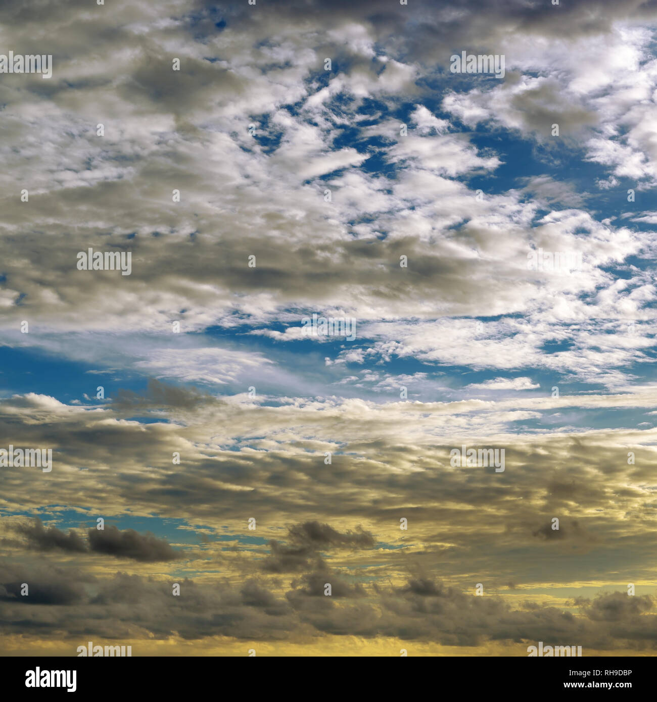 Epic sunset on blue sky Stock Photo - Alamy