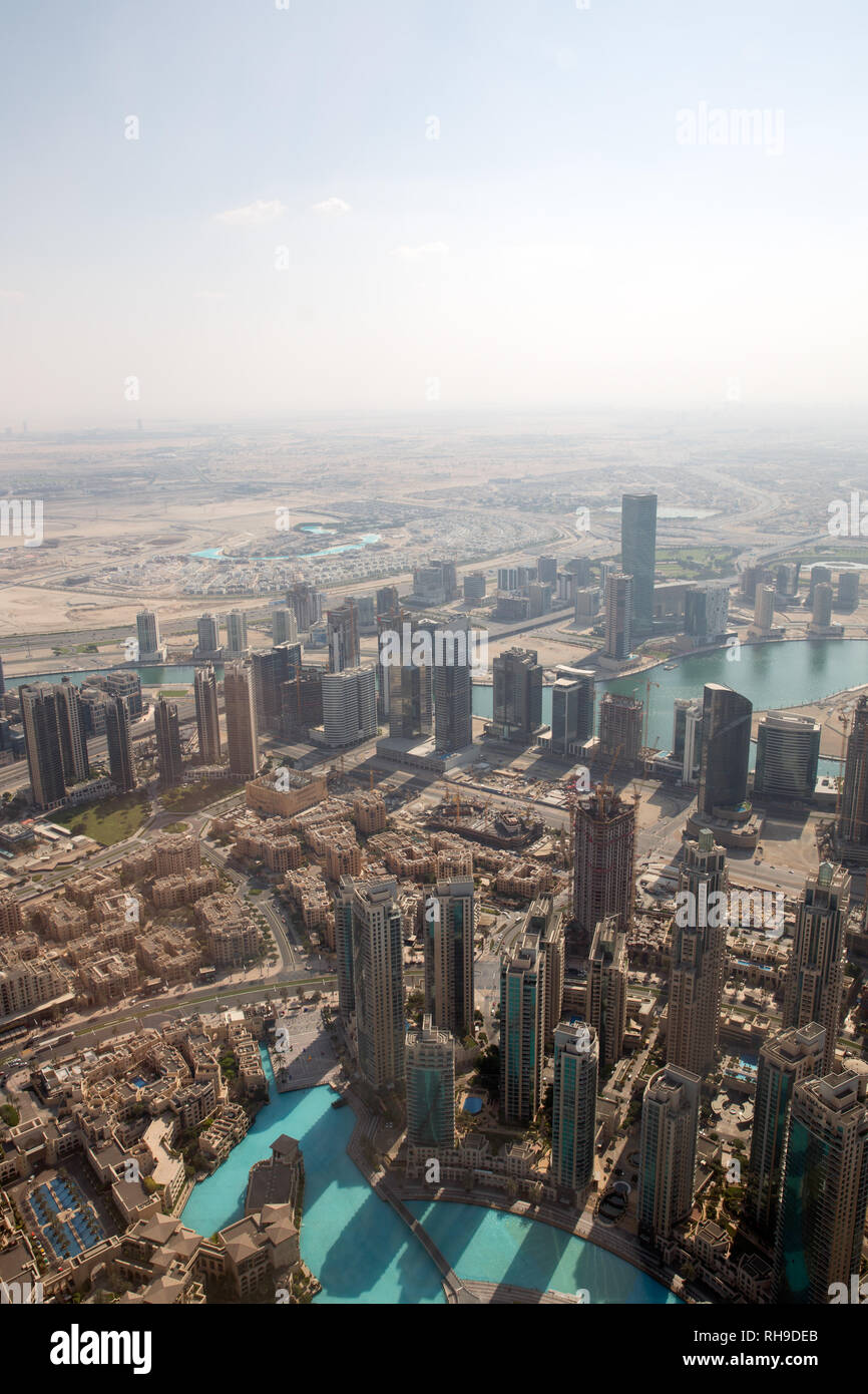 City view of Dubai from Burj Khalifa Stock Photo - Alamy