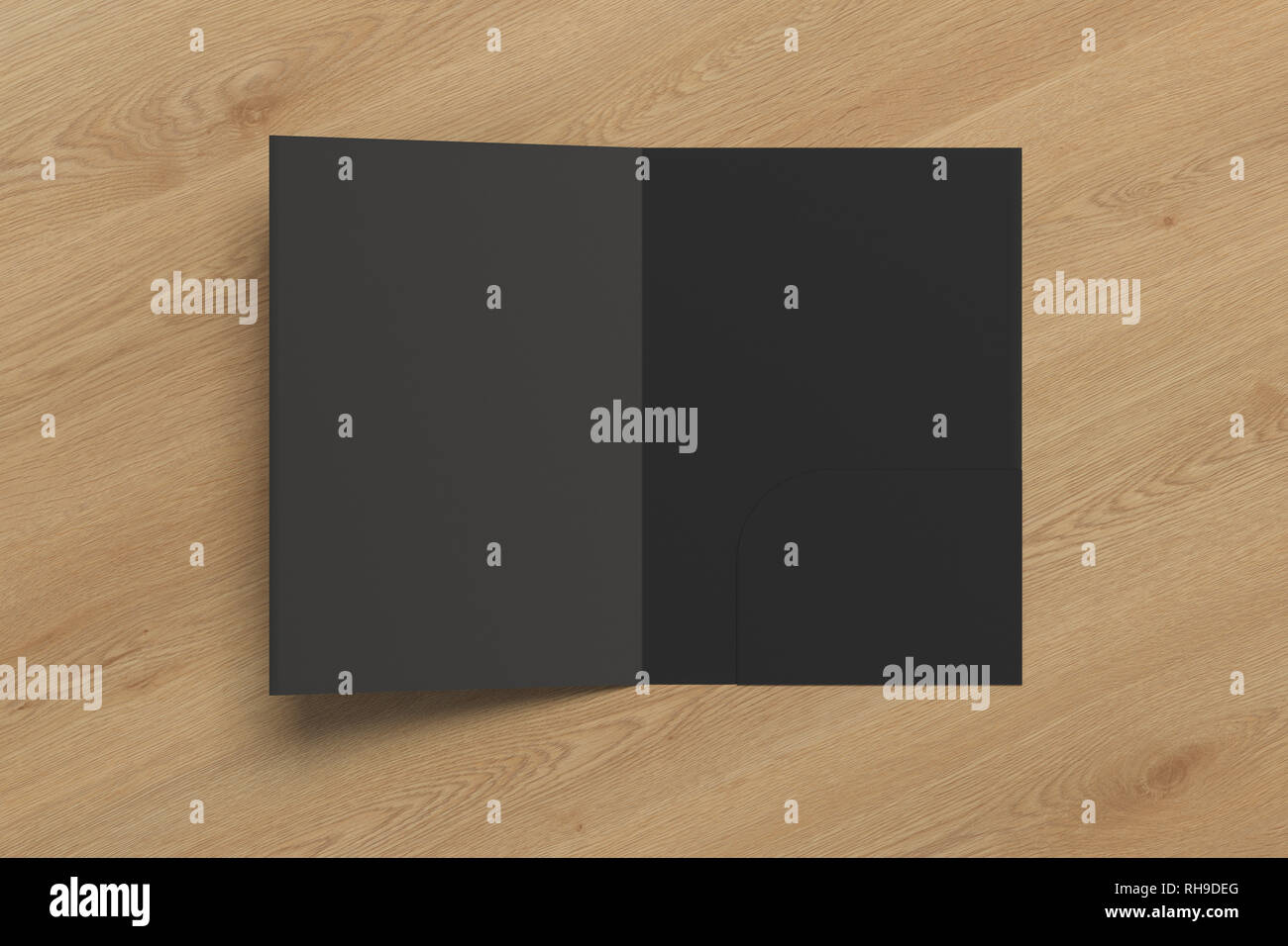 Single black pocket reinforced folder (right pocket file tab folder) on ...