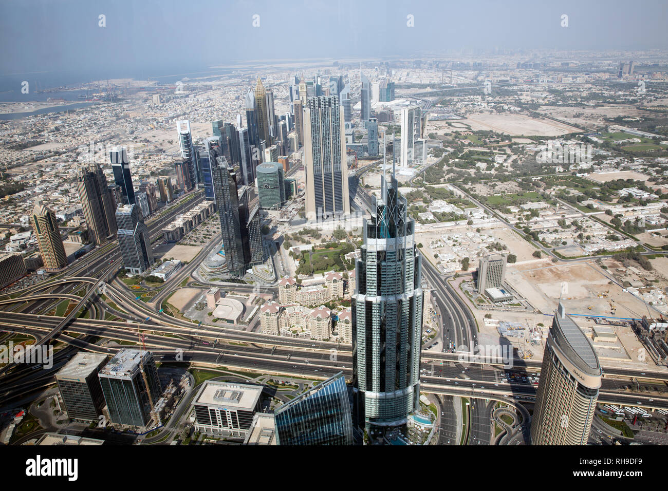 City view of Dubai from Burj Khalifa Stock Photo - Alamy