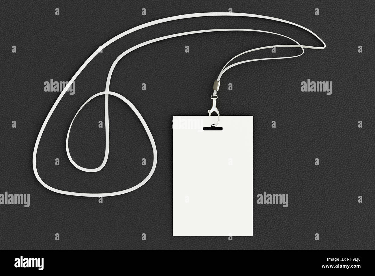 Blank identity security card on black background. 3d illustration Stock ...