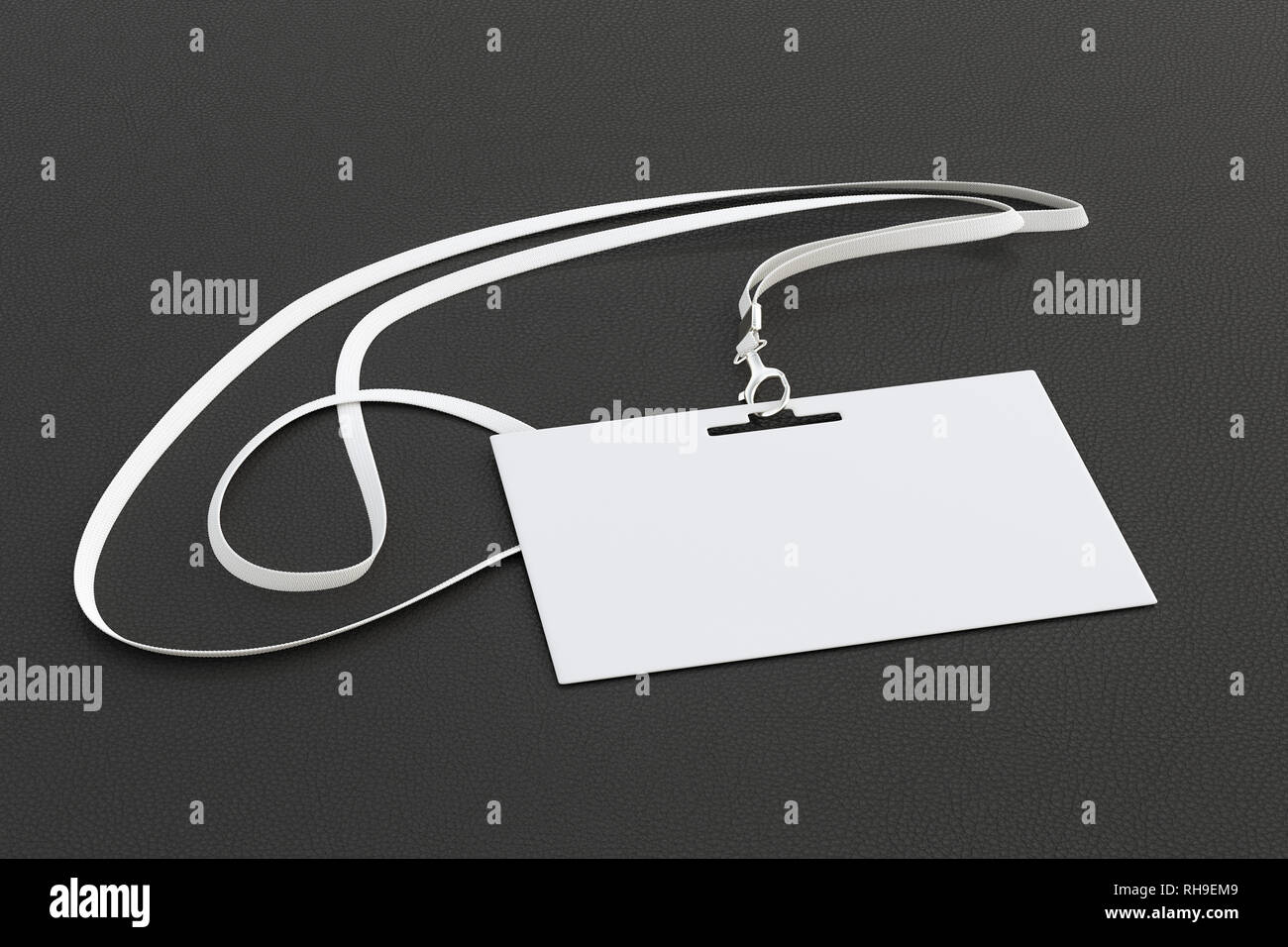 Blank identity id card on black background Stock Photo - Alamy