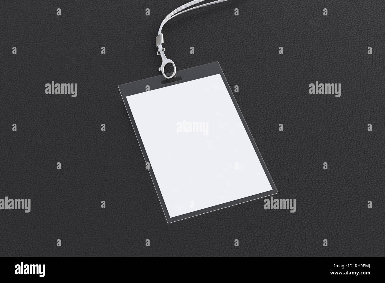 Blank identity id card on black background Stock Photo - Alamy