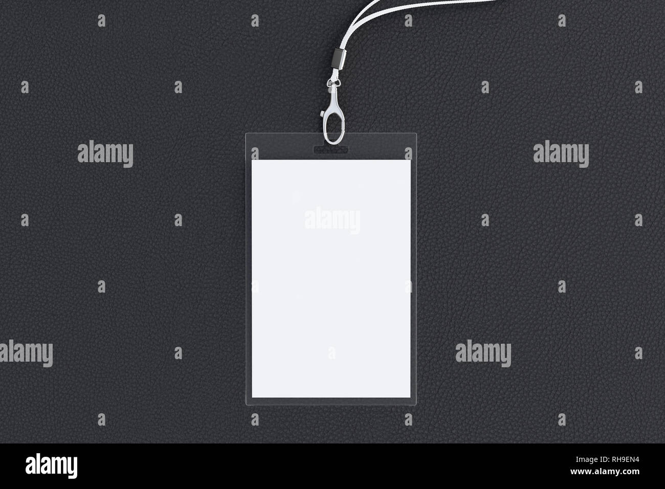 Blank identity id card on black background Stock Photo - Alamy