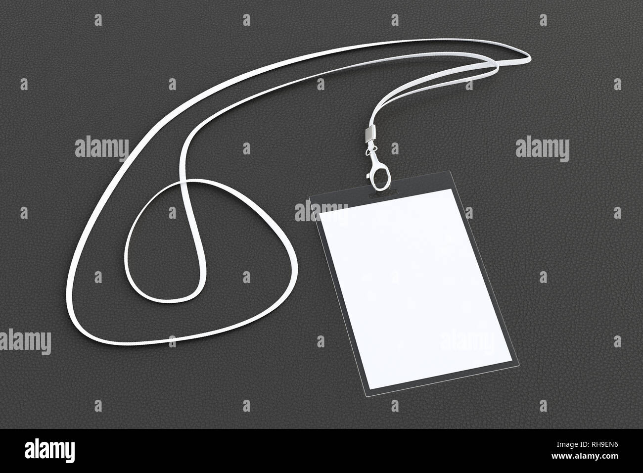 Blank identity id card on black background Stock Photo - Alamy