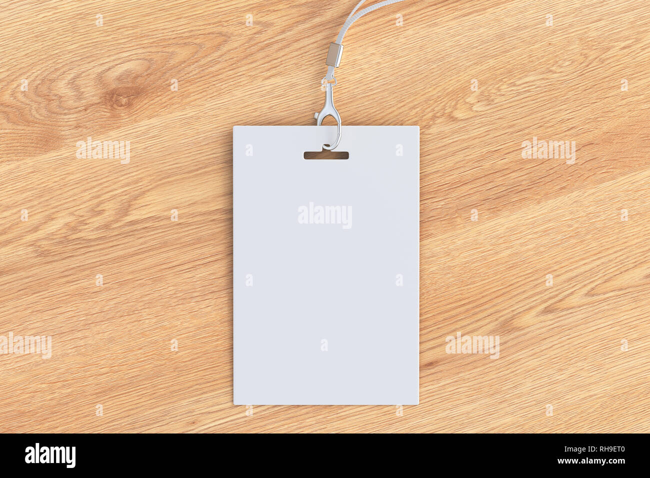 Blank identity security card on wooden background Stock Photo - Alamy