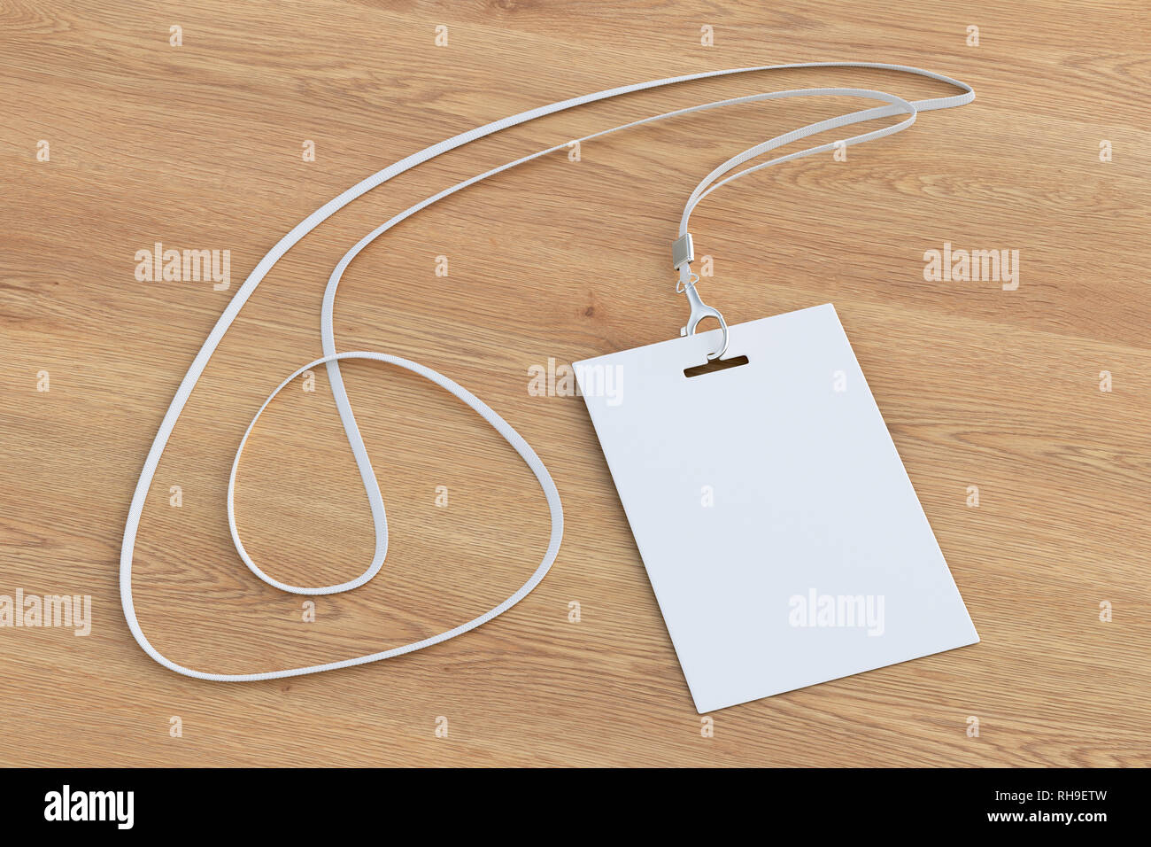 Blank identity id card on wooden background Stock Photo - Alamy