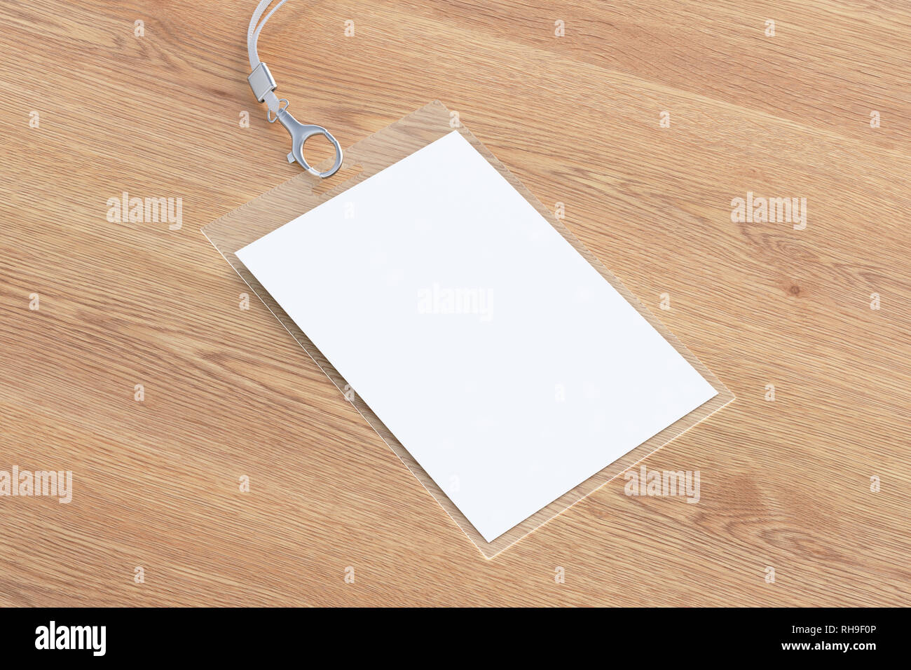Blank identity id card on wooden background Stock Photo - Alamy