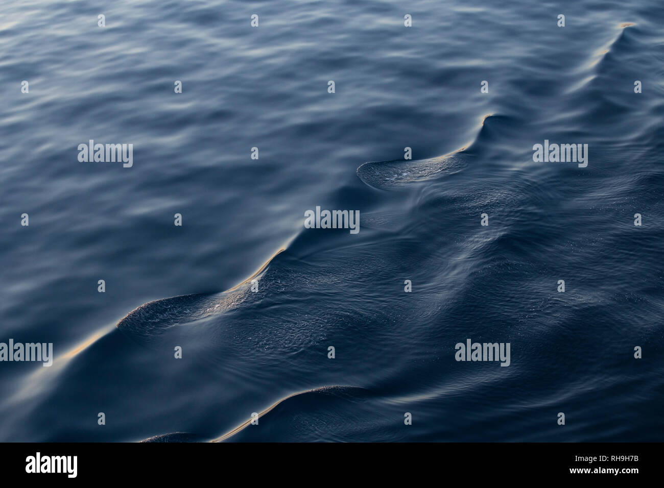 Waves on a deep blue water Stock Photo - Alamy