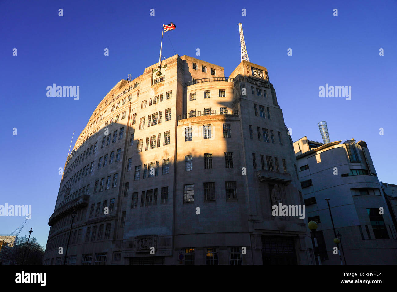 The BBC's Broadcasting House in Portland Place, central London. Photo ...