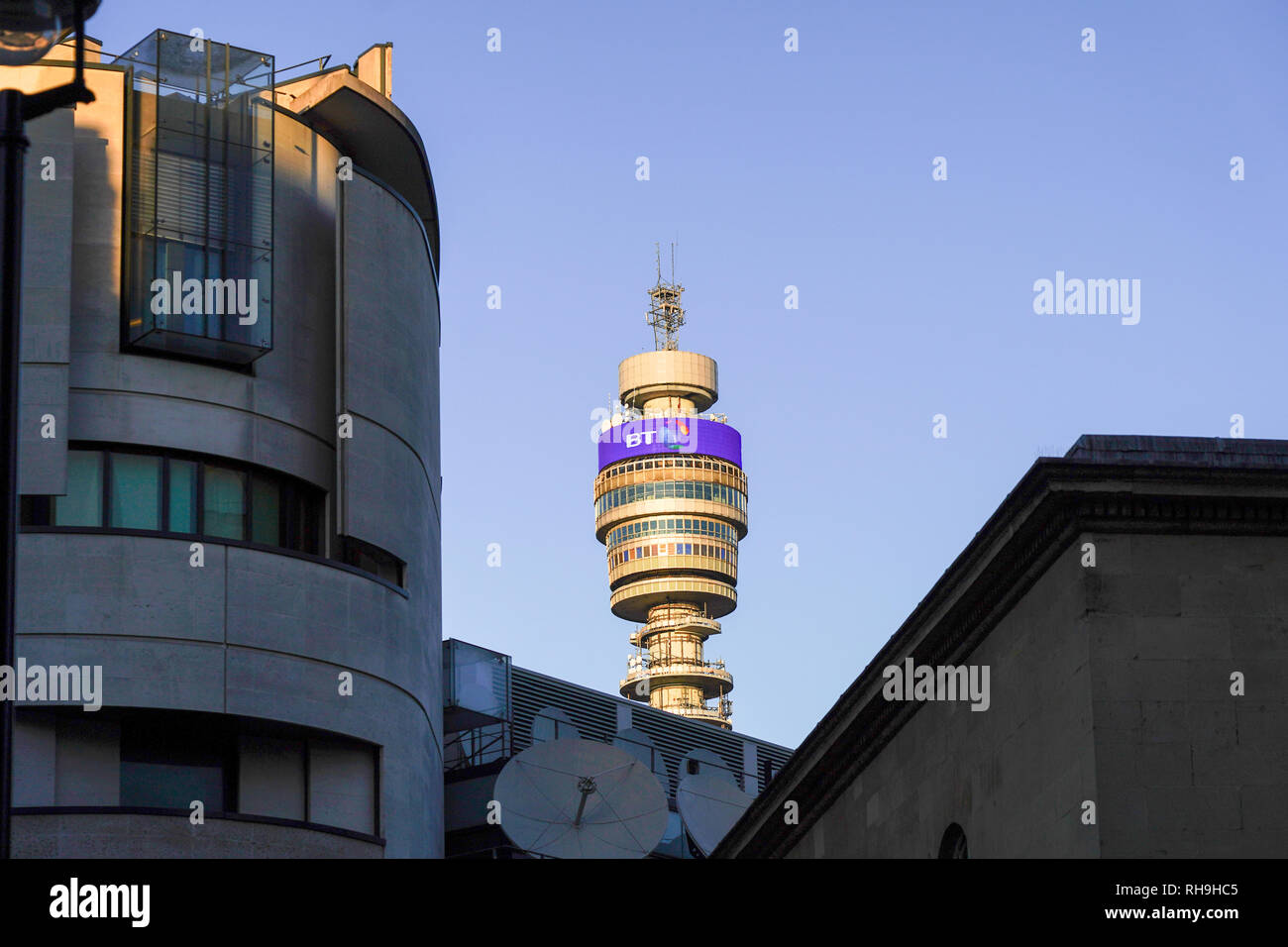 BT Tower (previously known as Post Office Tower). Photo date: Monday ...