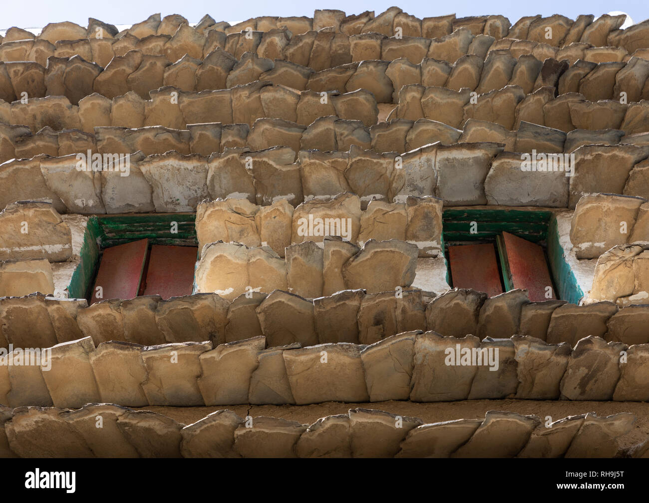 Stone and mud house with slates in al-Basta disctrict, Asir province ...