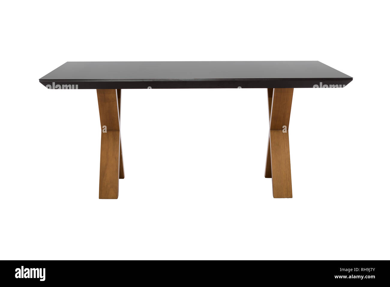 Table isolated on white background Stock Photo - Alamy