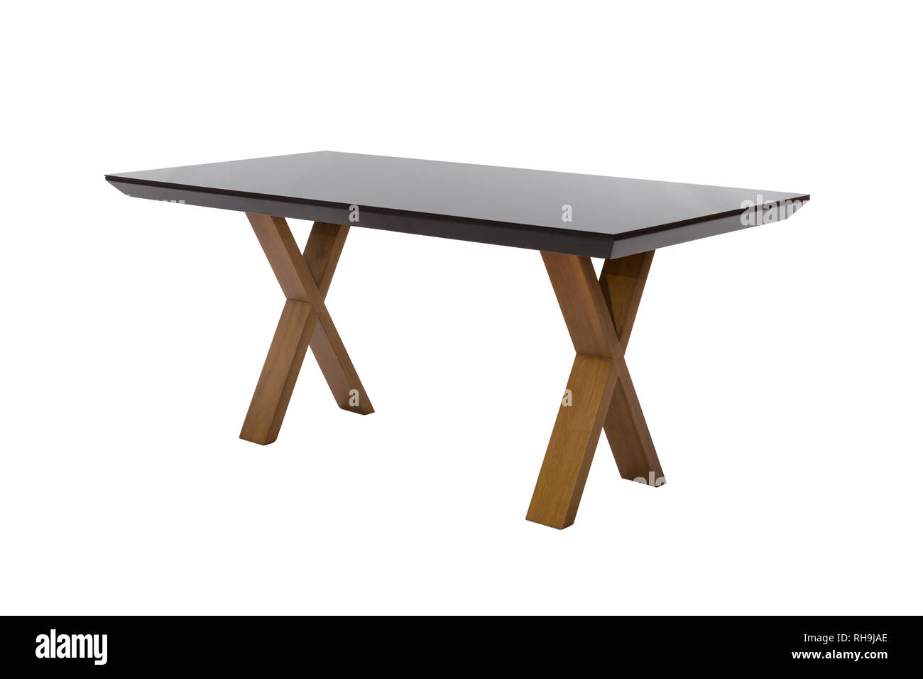 Table isolated on white background Stock Photo - Alamy