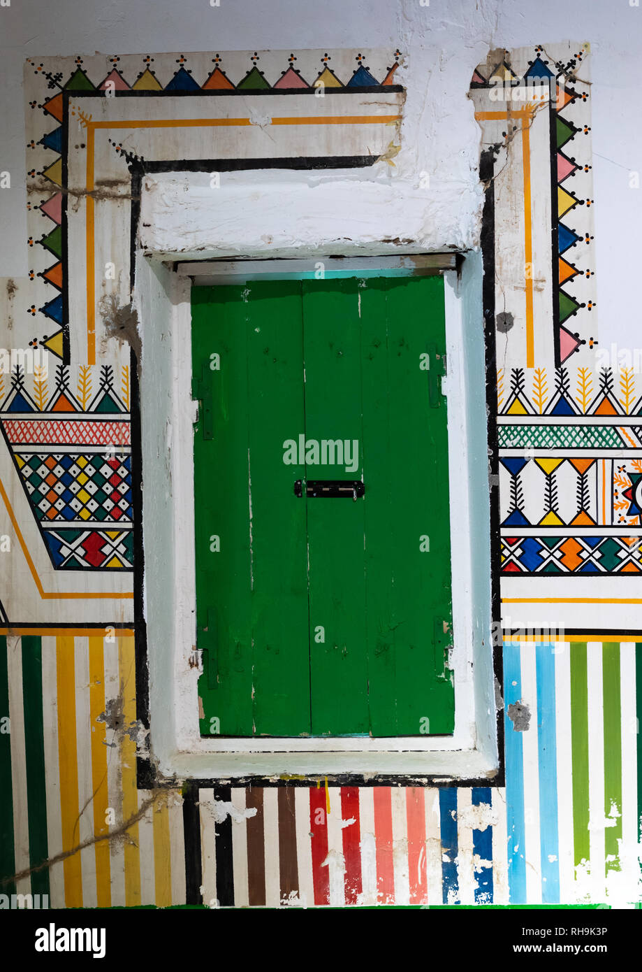 Al-qatt al-asiri traditionally female interior window decoration in a ...