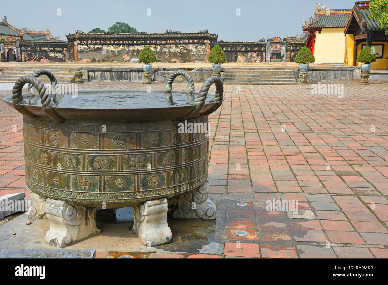 The Can Chanh Palace Courtyard in the Imperial City, Hue, Vietnam. View ...