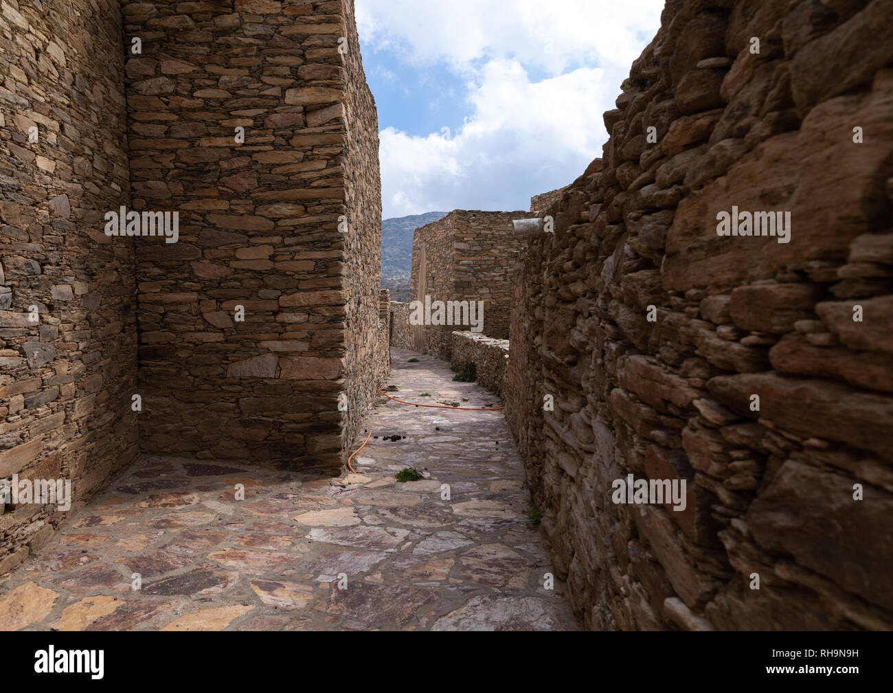 Fortified stone houses in a village, Asir province, Tanomah, Saudi ...