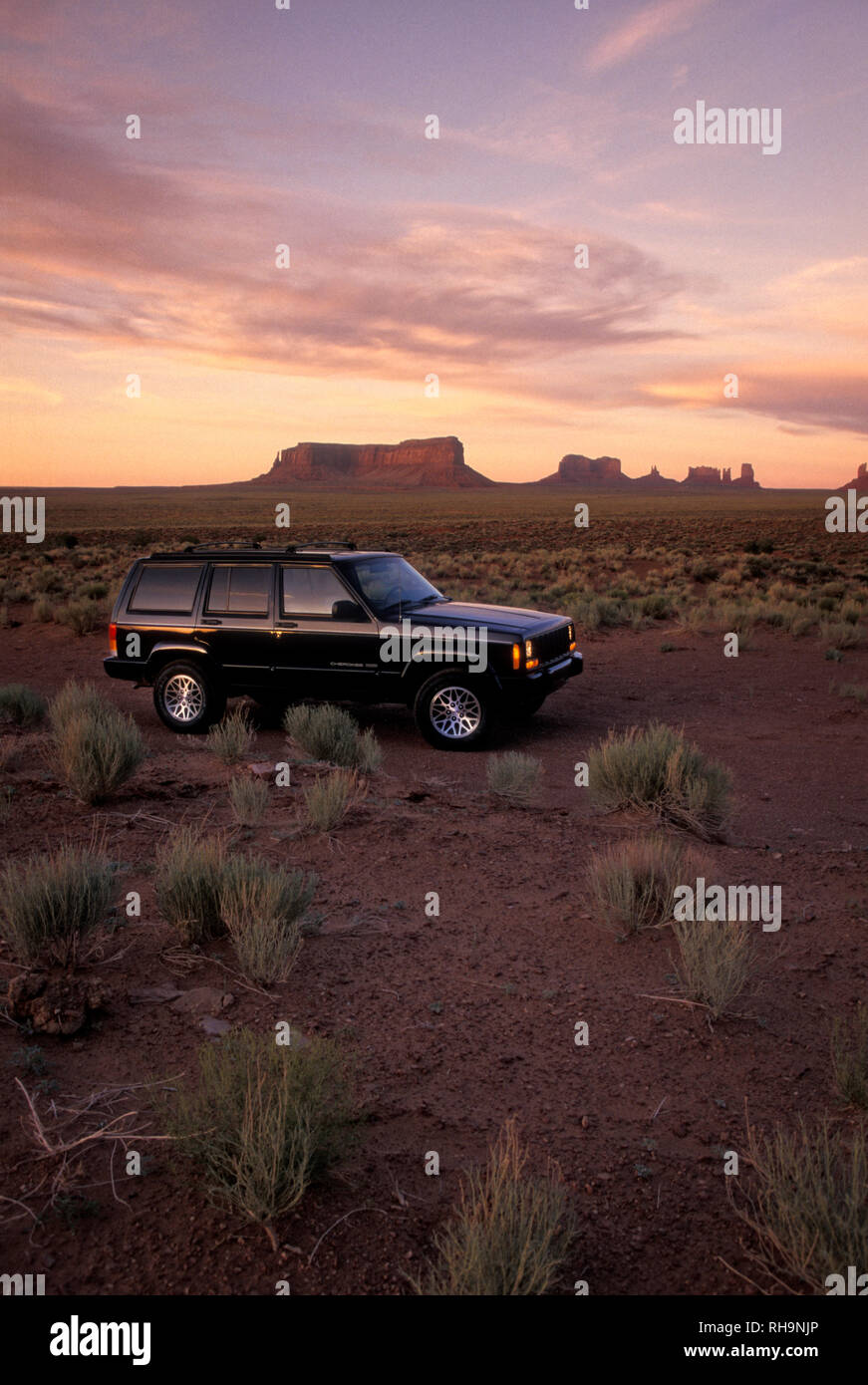 Jeep cherokee driving in the four corners region of Southwest USA Stock ...