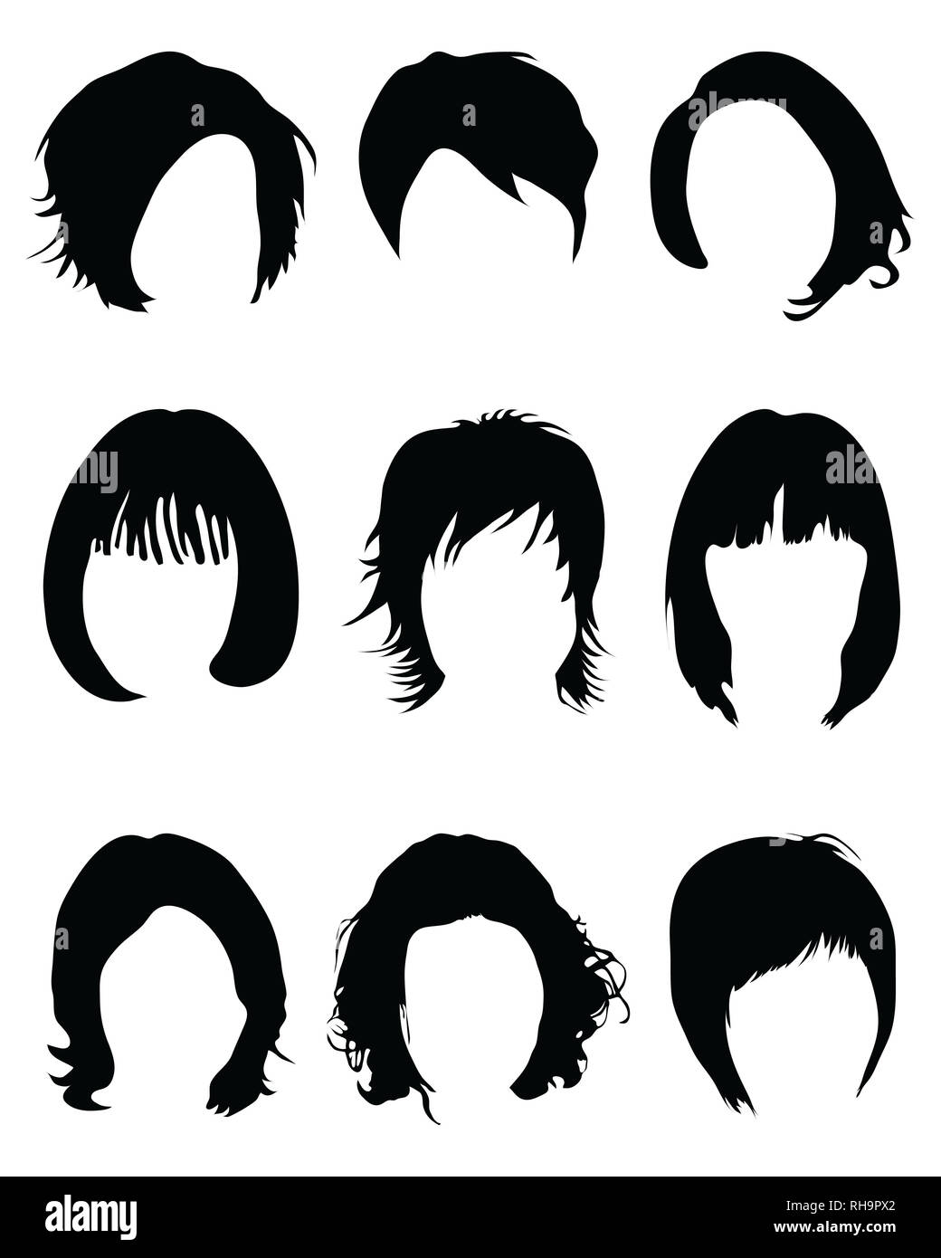 Female hairdresser styling hair Cut Out Stock Images & Pictures - Alamy