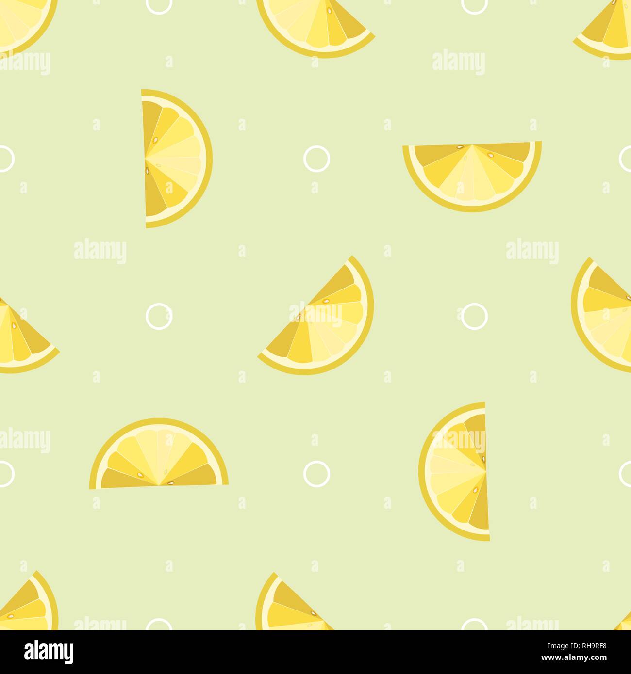 Vector illustration of seamless pattern of lemon slices 10 eps Stock ...