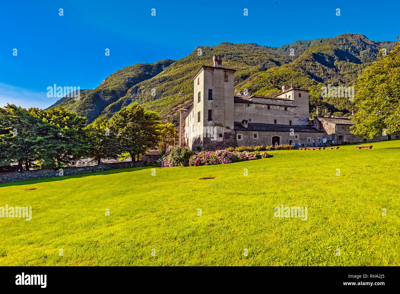 Italy Valle d'Aosta Issogne the Castle Stock Photo - Alamy