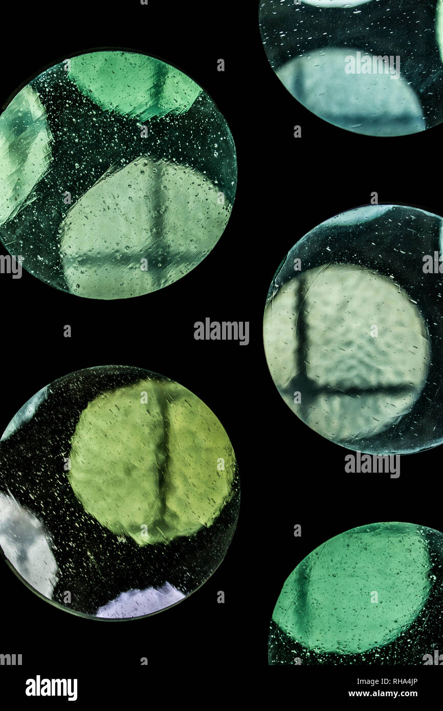 Detail of a medieval mosque's window made of round glass layers, from ...