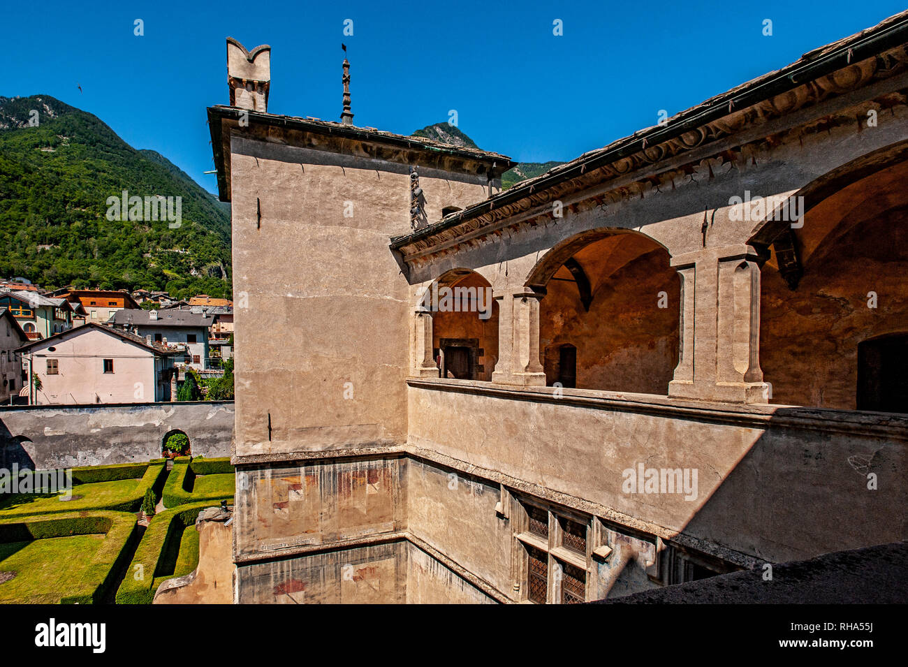 Italy Valle d'Aosta Issogne the Castle Stock Photo - Alamy