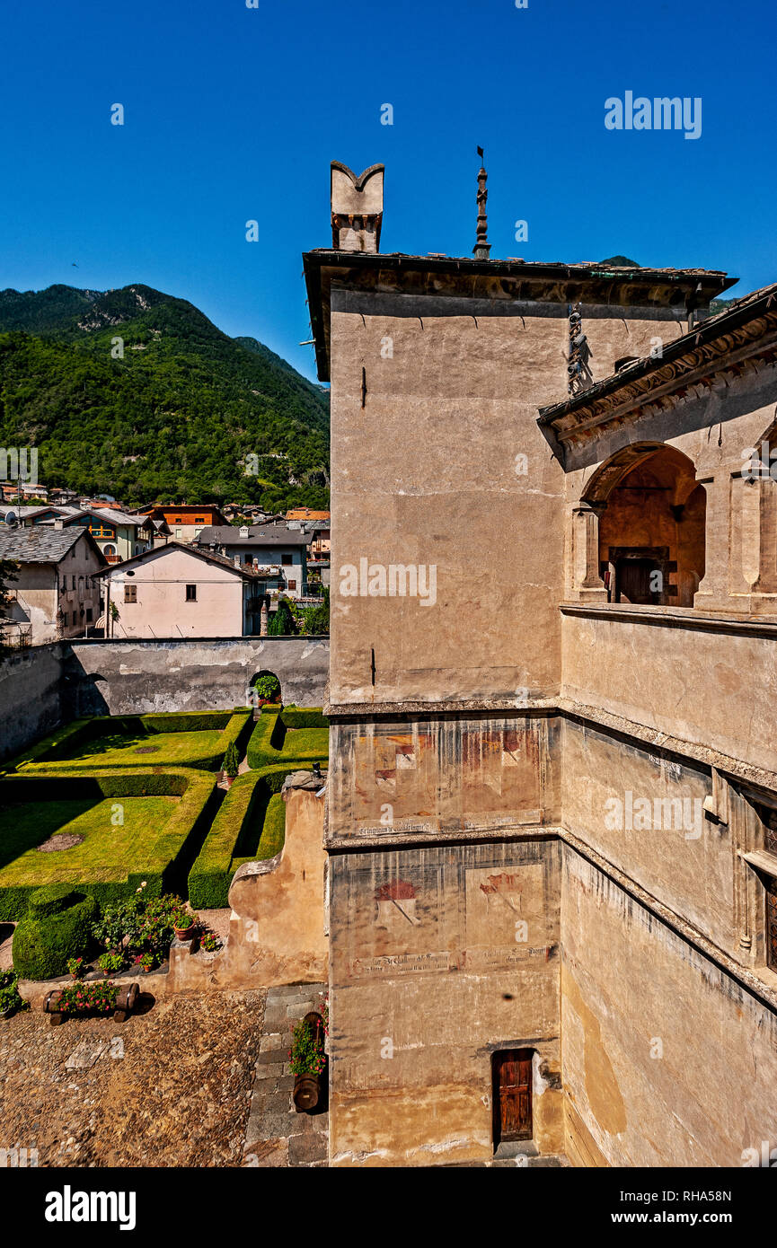 Italy Valle d'Aosta Issogne the Castle Stock Photo - Alamy