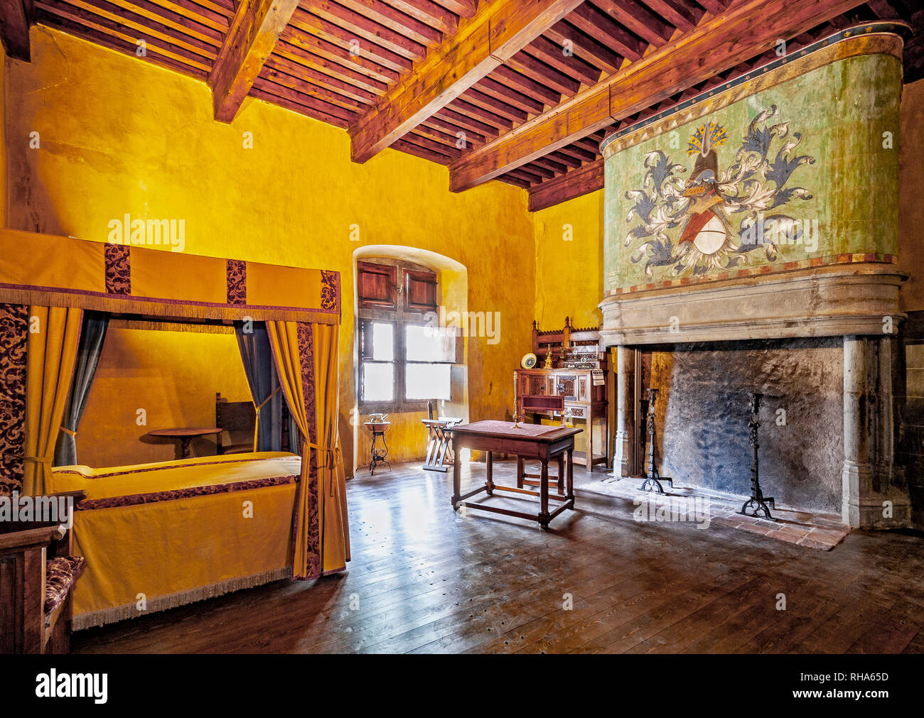 Italy Valle d'Aosta Issogne the Castle - room of Renato di Challant ...