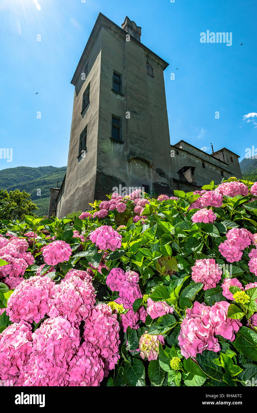 Italy Valle d'Aosta Issogne the Castle Stock Photo - Alamy