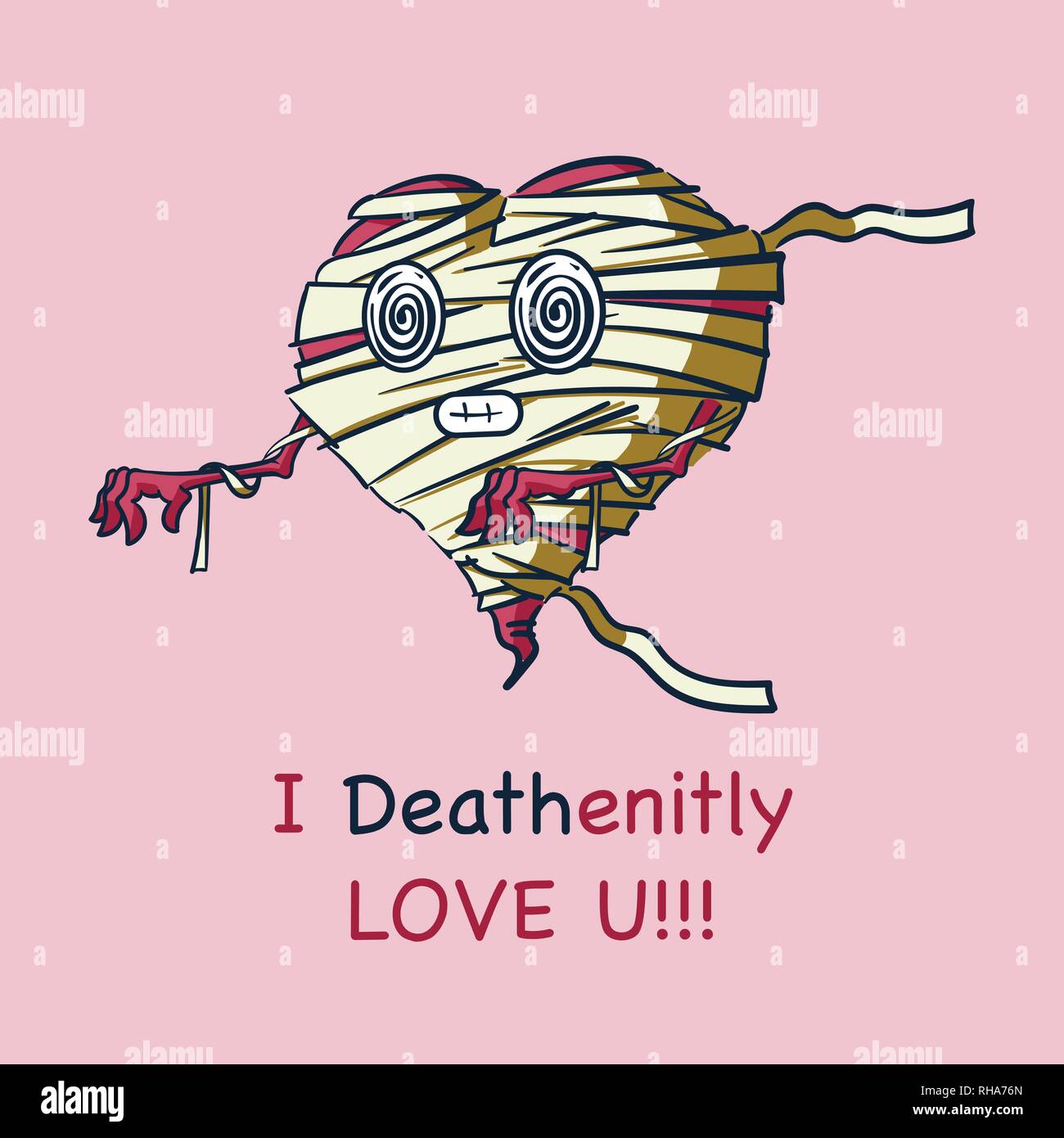 Smiling mummy character walking. Vector flat cartoon illustration Stock ...