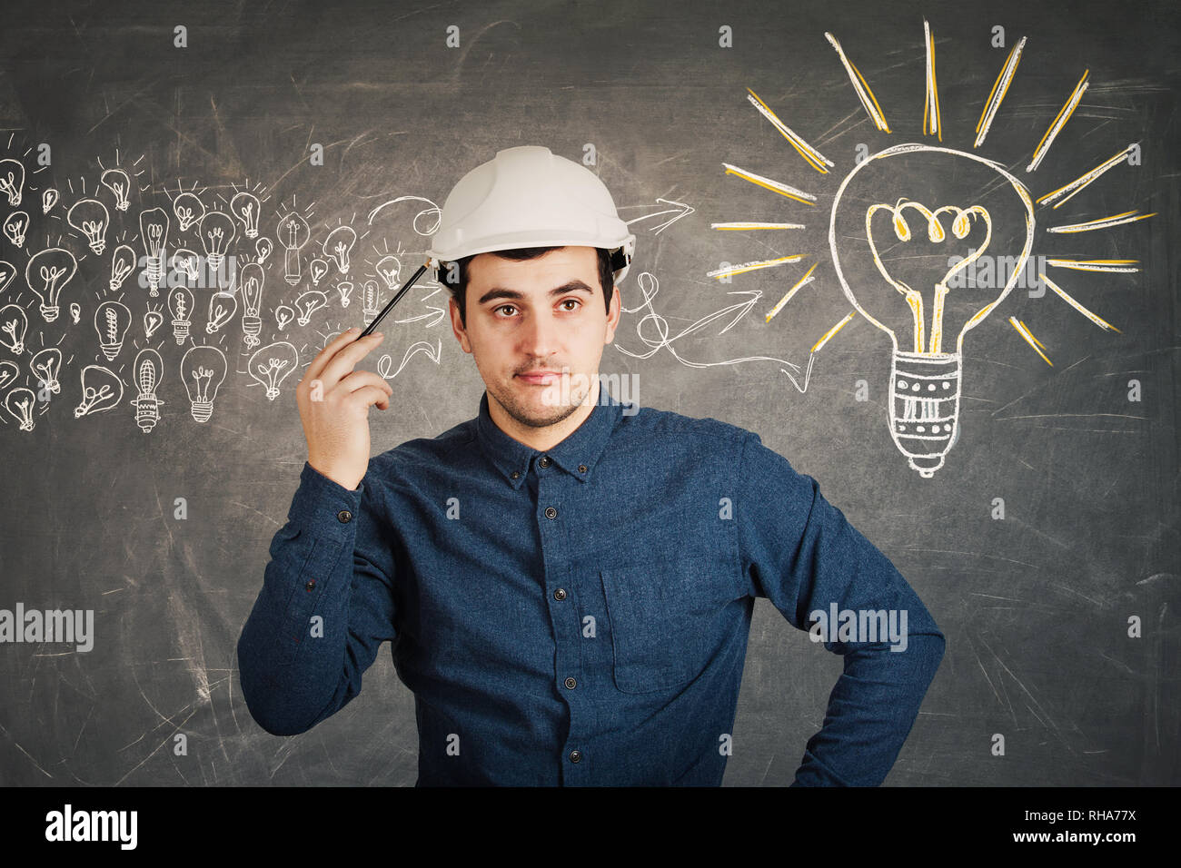 Business man many ideas hi-res stock photography and images - Alamy