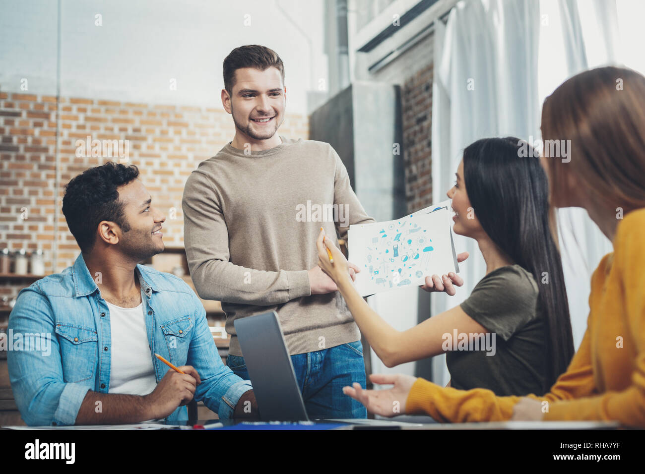 International students preparing project hi-res stock photography and ...