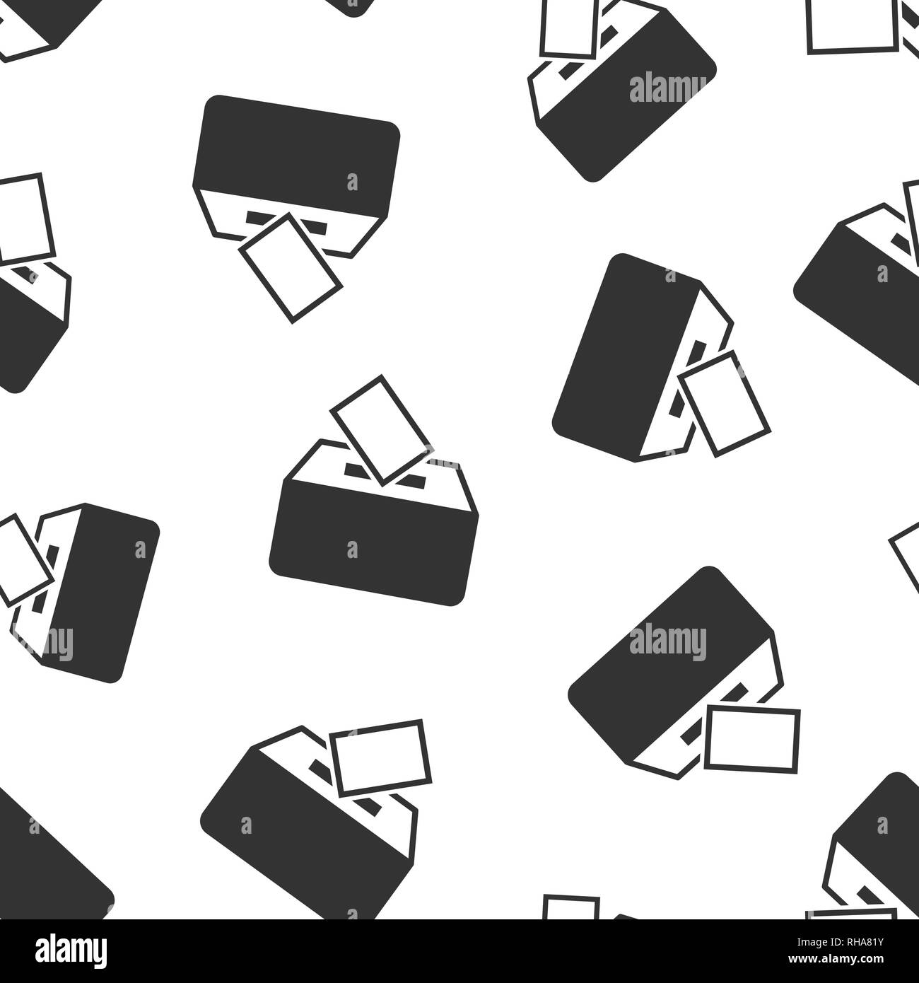 Election voter box icon seamless pattern background. Ballot suggestion ...