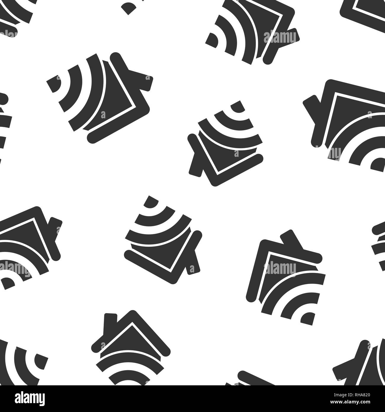 Smart home icon seamless pattern background. House control vector ...