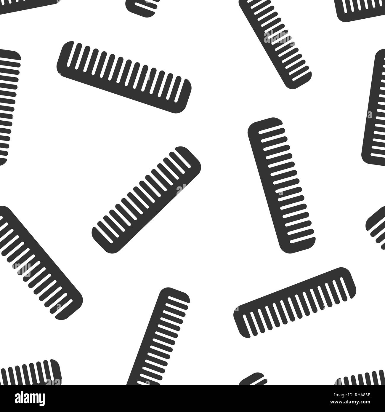 Hair brush icon seamless pattern background. Comb accessory vector ...
