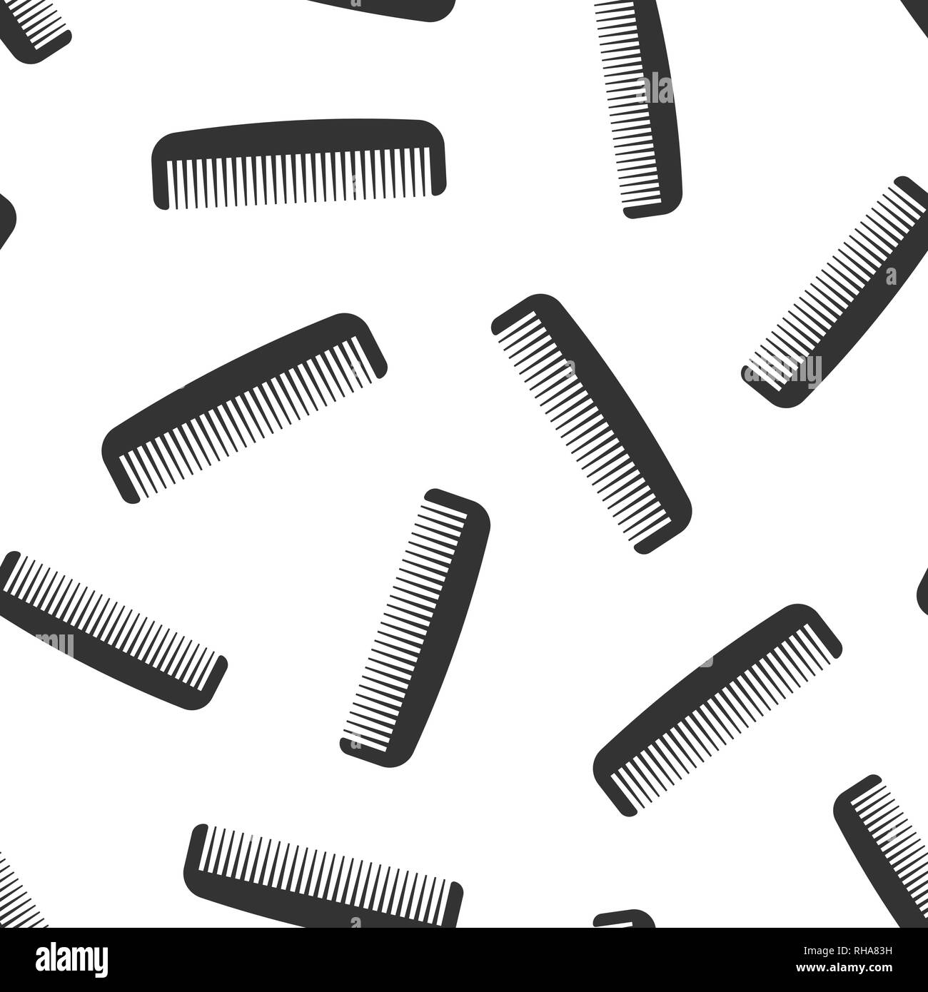 Hair brush icon seamless pattern background. Comb accessory vector ...