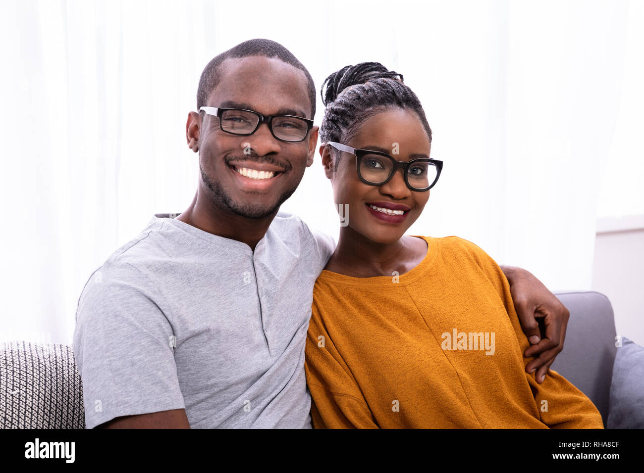 Happy african american couple hi-res stock photography and images - Alamy