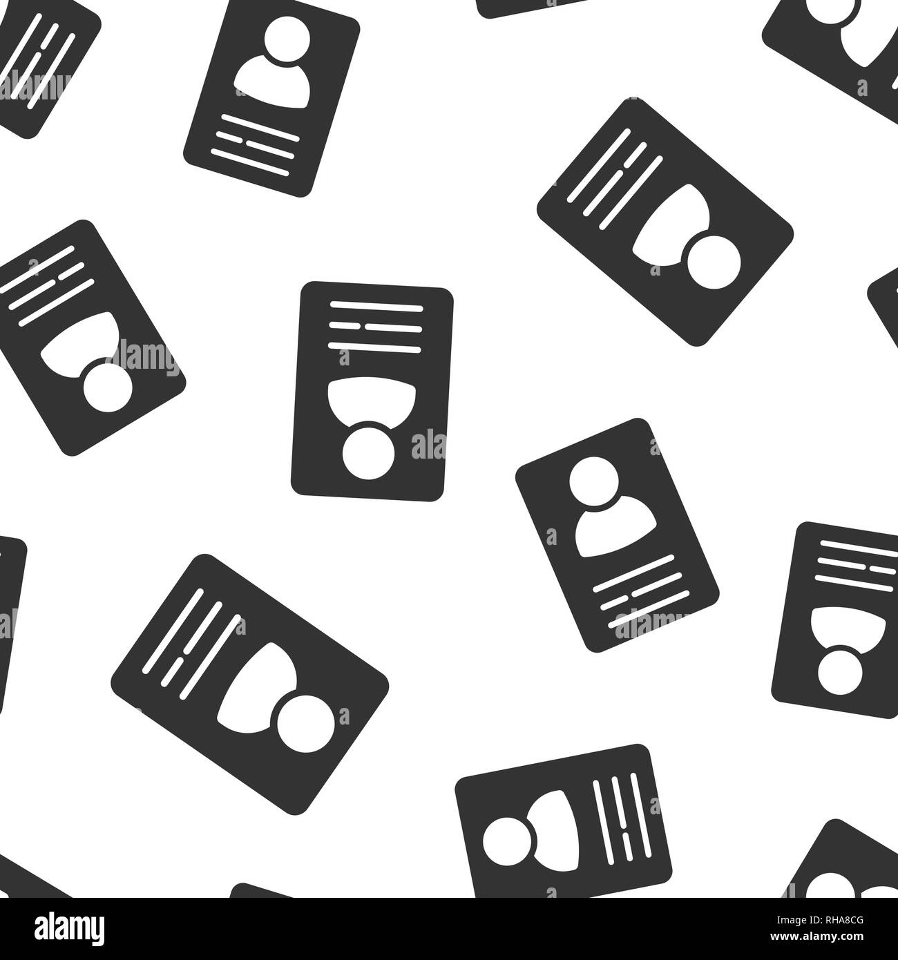 Resume icon seamless pattern background. Contract document vector ...