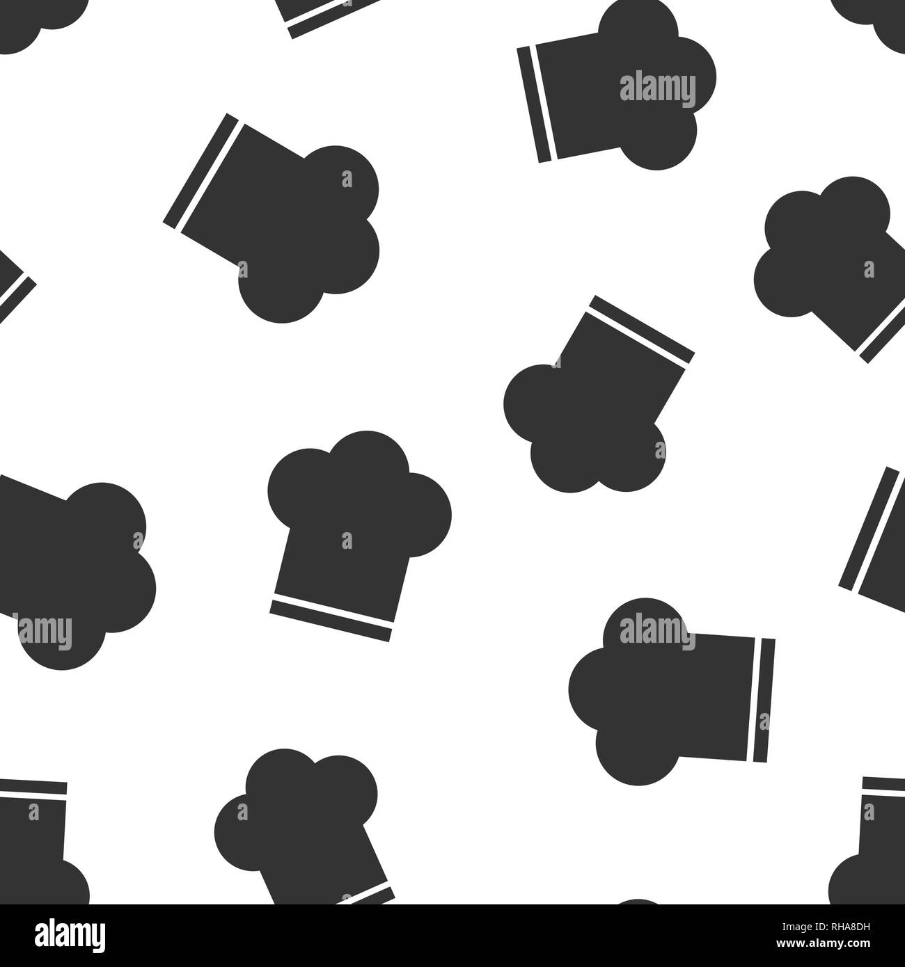 Chef hat icon seamless pattern background. Cooker cap vector ...