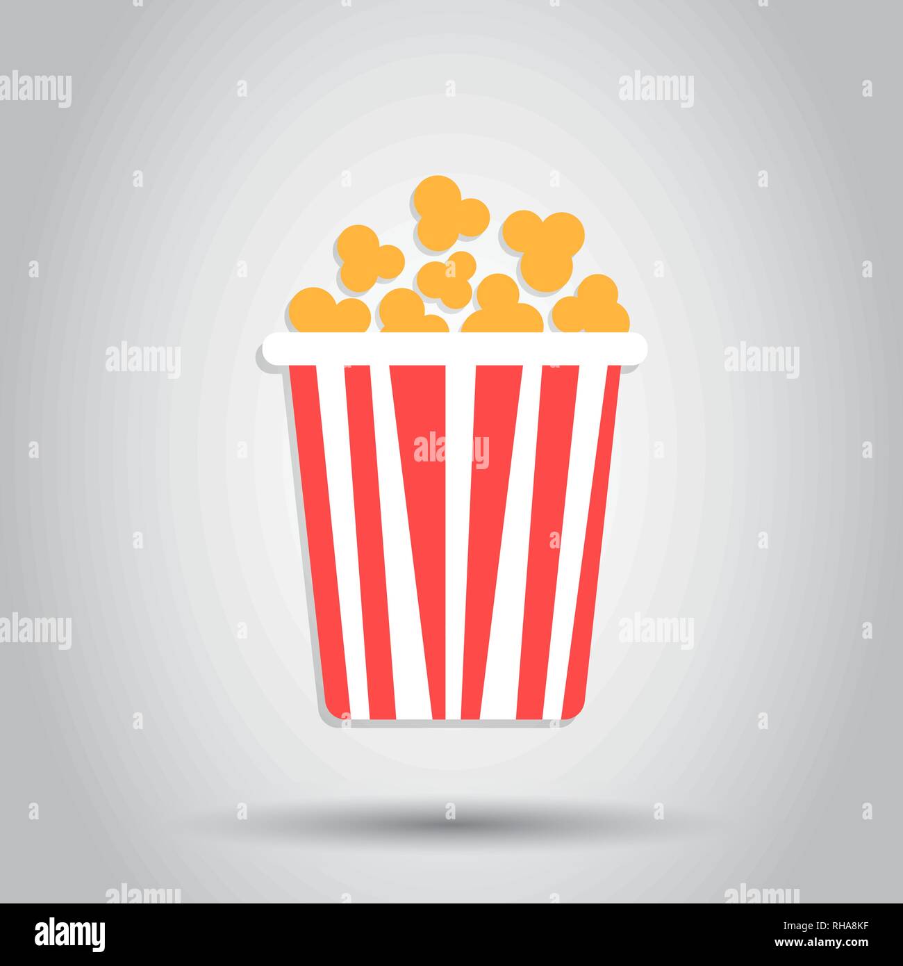 Popcorn Icon Flat