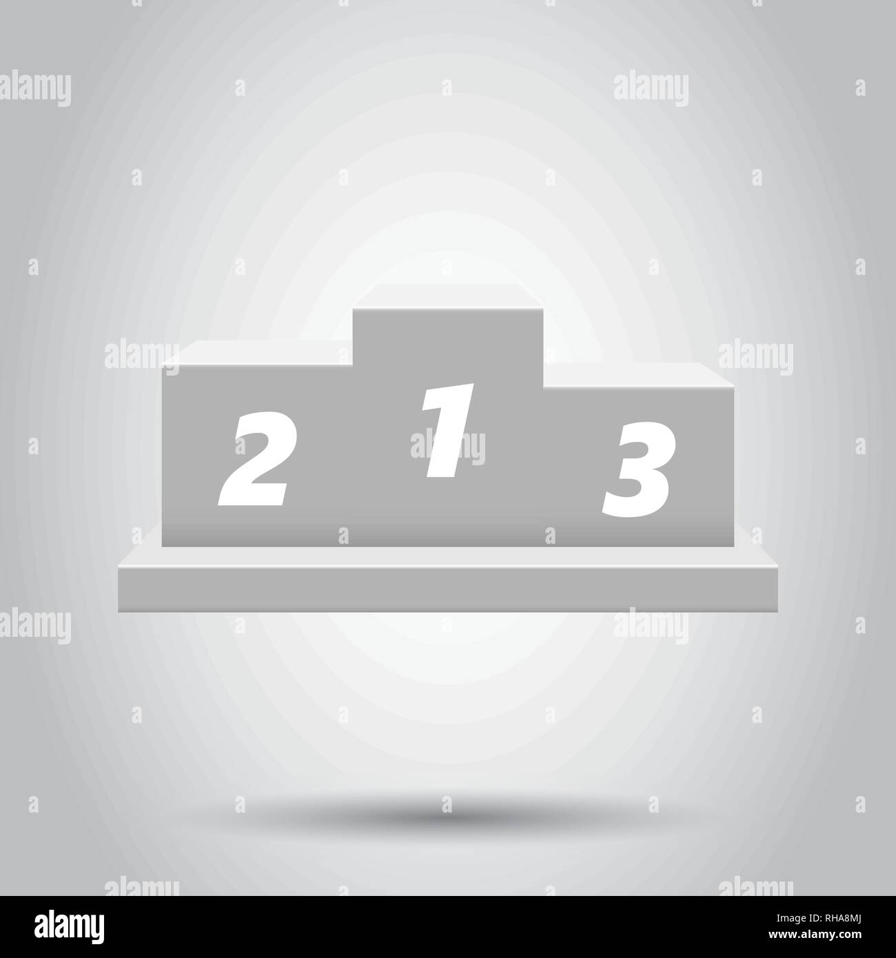 Winners podium icon in flat style. Pedestal illustration on white ...