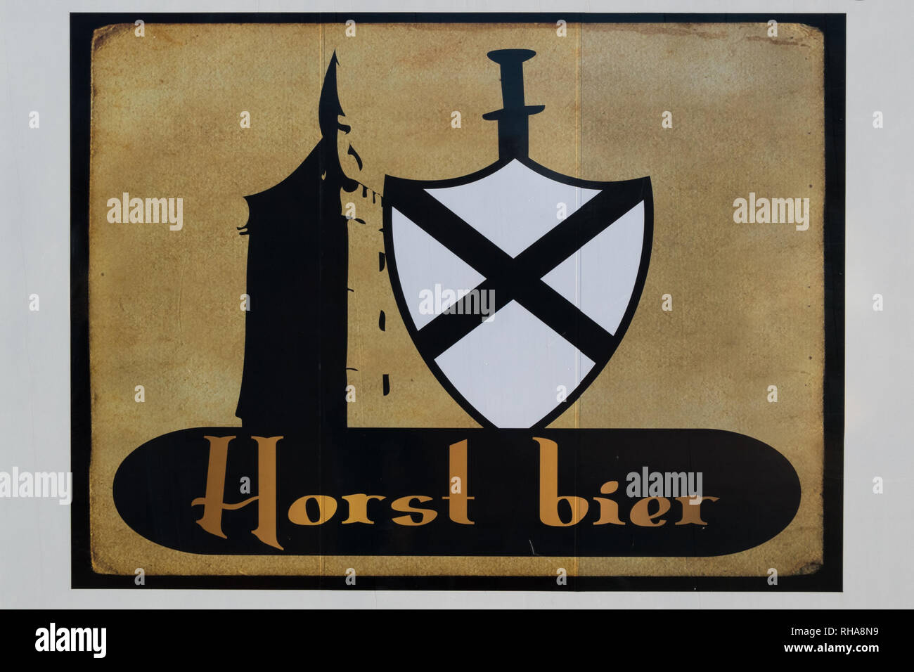 Horst bier logo Belgian beer Stock Photo - Alamy
