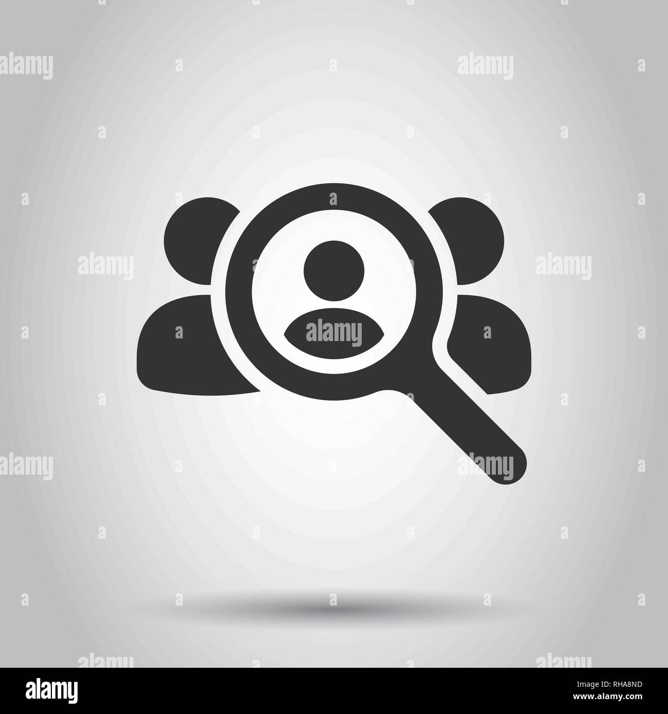 Search for employees and job, business, human resource icon in flat ...