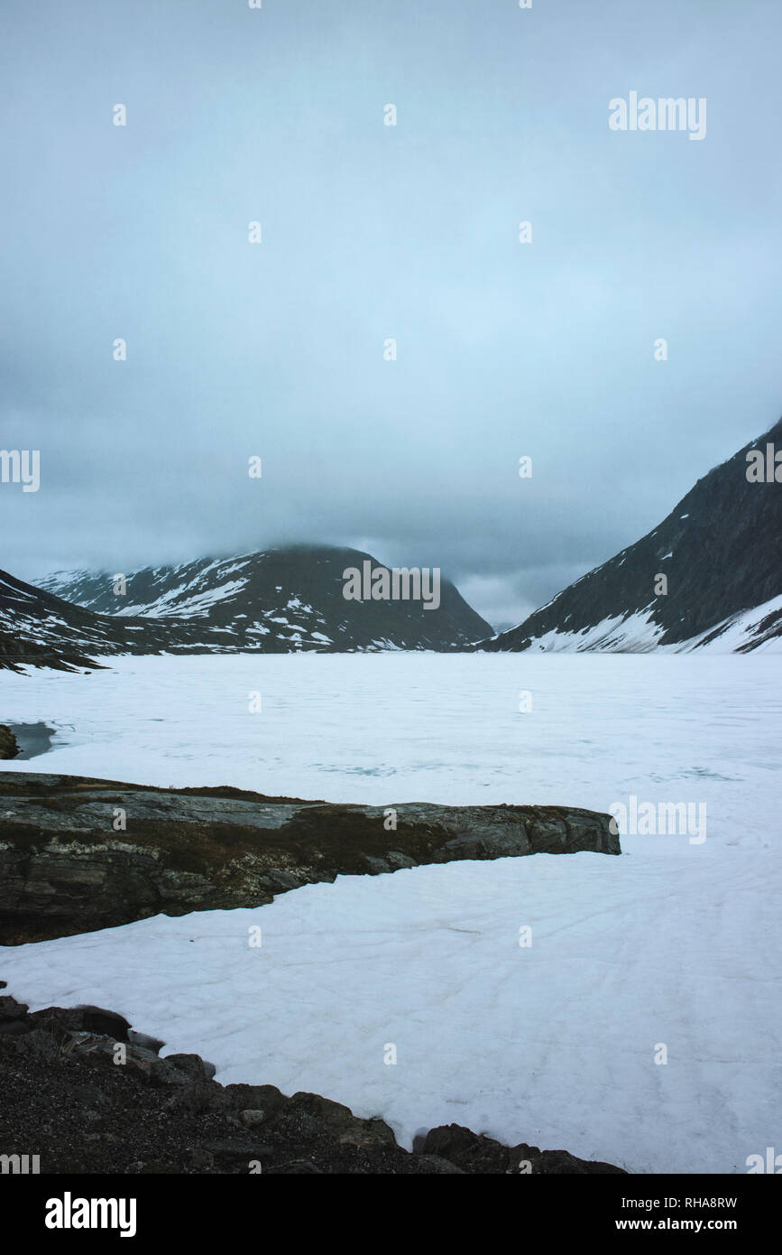 Mountain landscape in winter, Oppland, Norway Stock Photo - Alamy