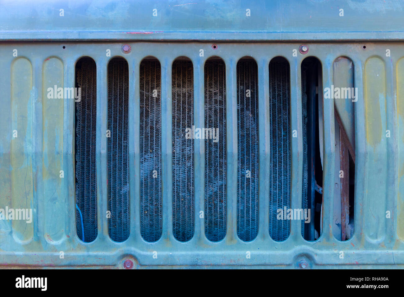 Old truck grille Stock Photo - Alamy