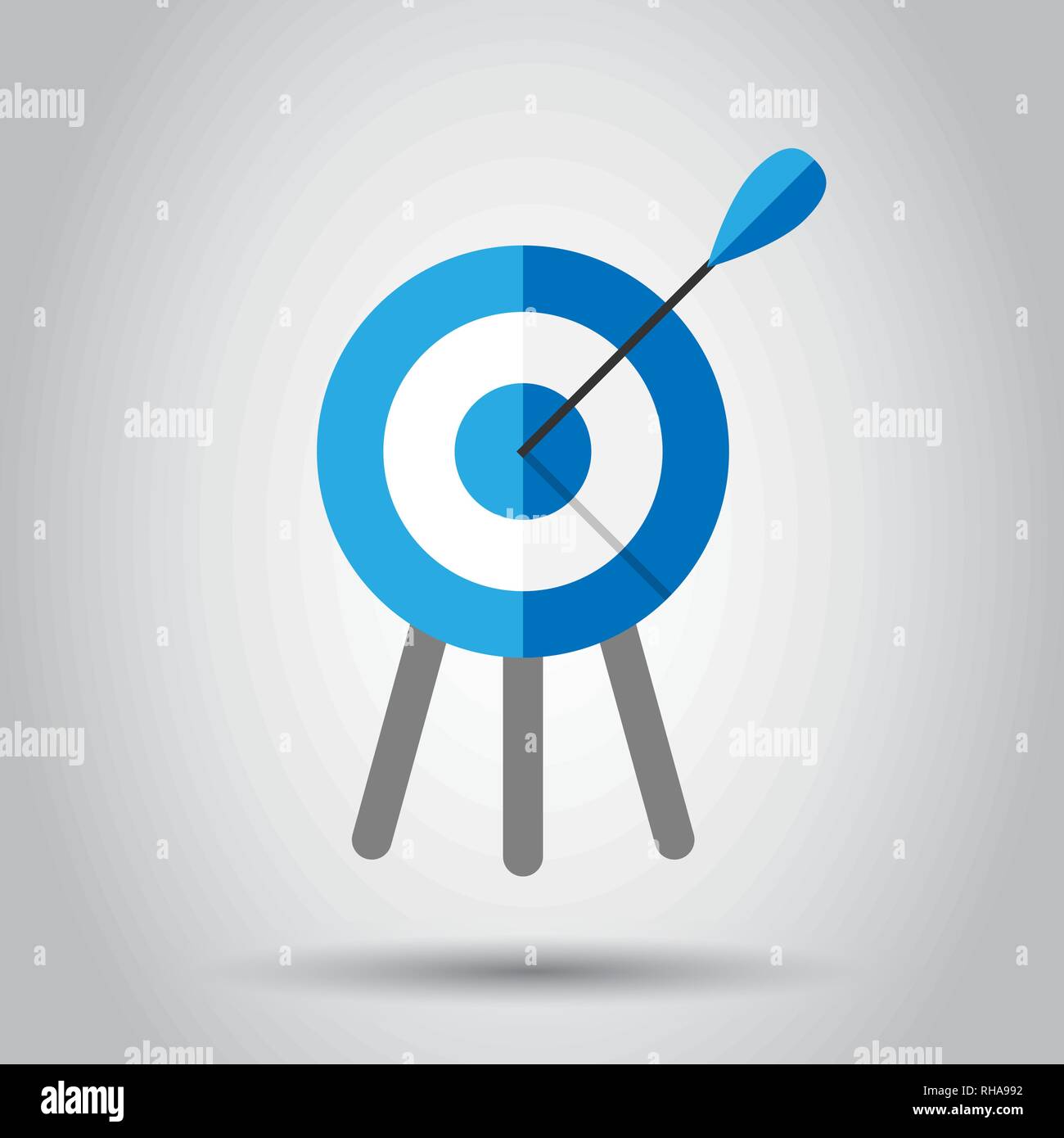 Target Aim Vector Icon In Flat Style Darts Game Illustration On White