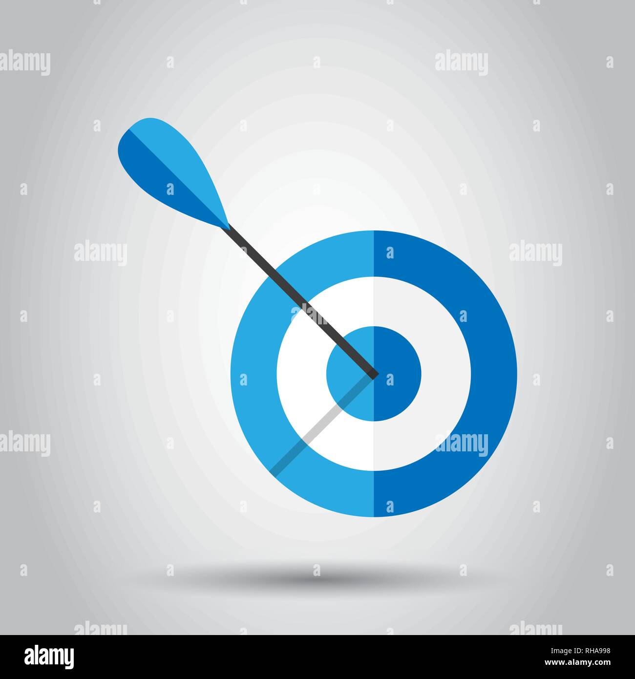 Target Aim Vector Icon In Flat Style Darts Game Illustration On White