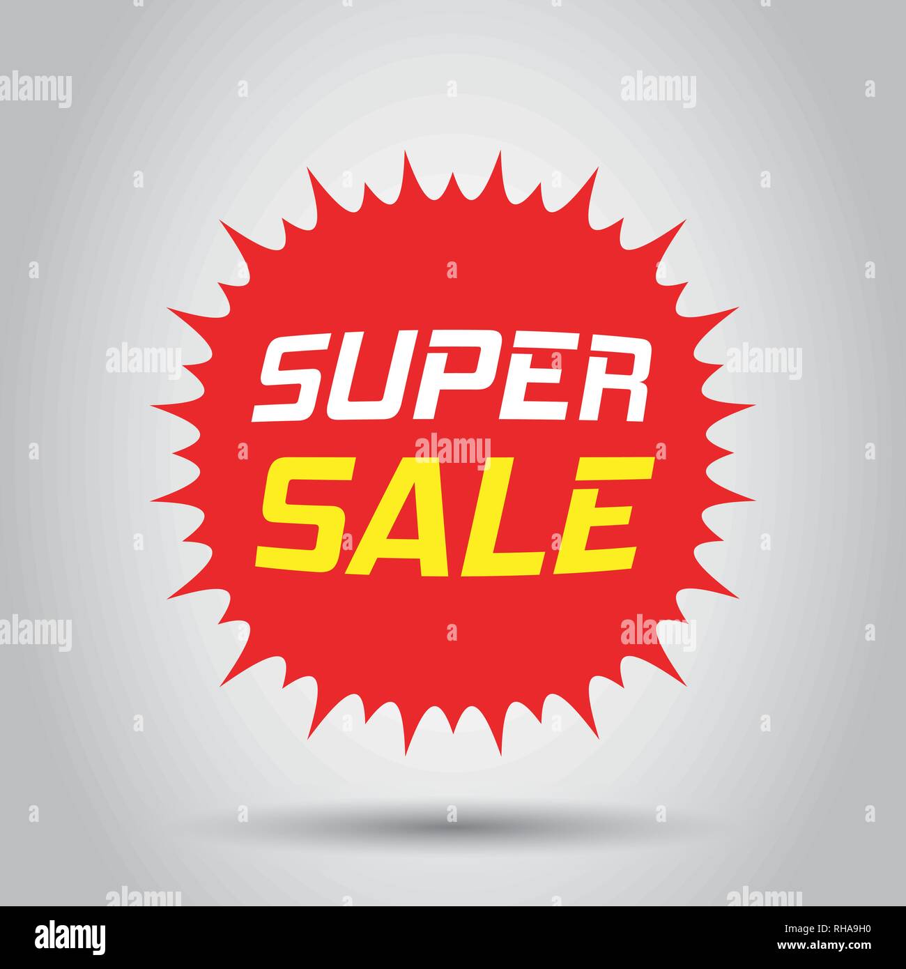 Discount sticker vector icon in flat style. Sale tag sign illustration ...